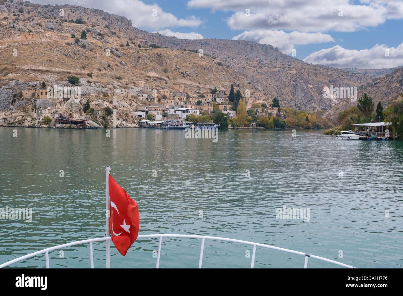Turkey, Turkiye. Partially Submerged Halfeti and Minaret of Batik ...
