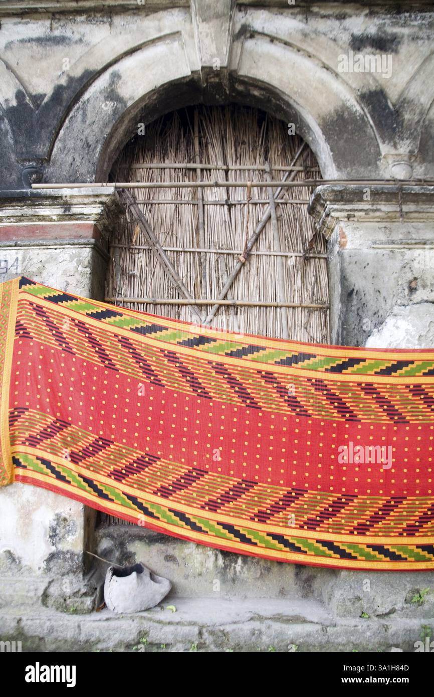 Colorful saree in haveli, village Tauta, district Manikgunj, Bangladesh ...