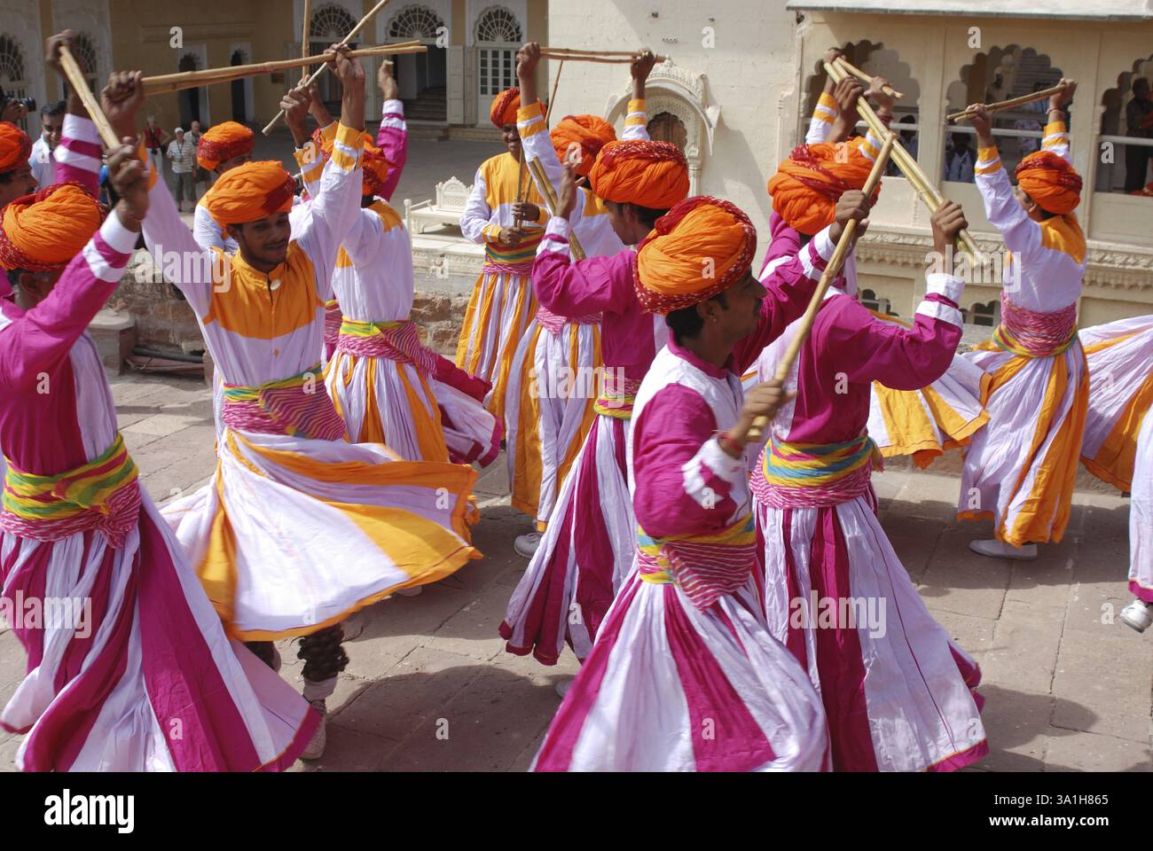 Gair dance inside fort, Jodhpur, Rajasthan, India, Asia Stock Photo - Alamy