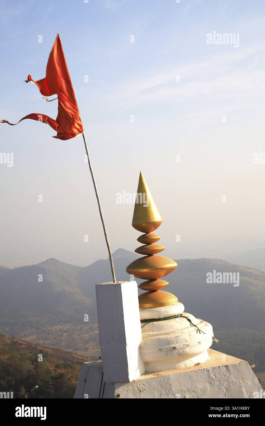 Goddess Durga Devi's Ambe Mata Jivdani Mandir temple on top of the hill ...