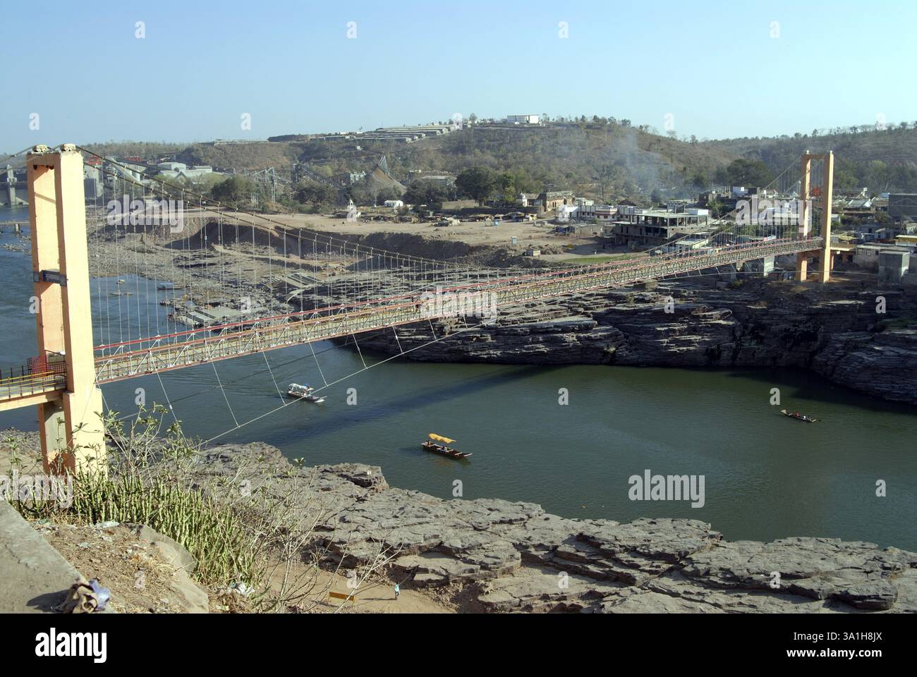 Bridge name Mamleshwar setu on river Narmada at Omkareshwar, District ...