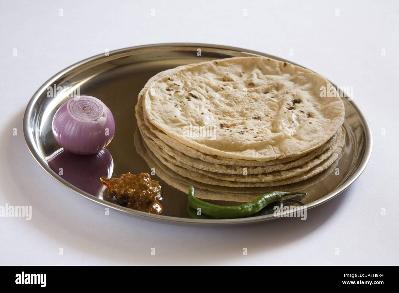 Indian cuisine roti chapatti everyday bread made from wheat flour atta ...