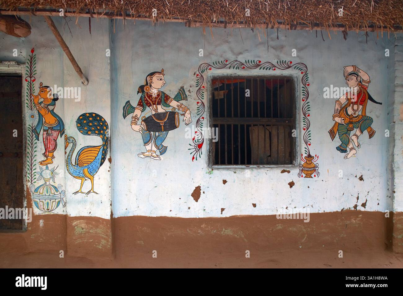 Wall painting, Raghurajpur a art & craft village near Puri, Orissa ...