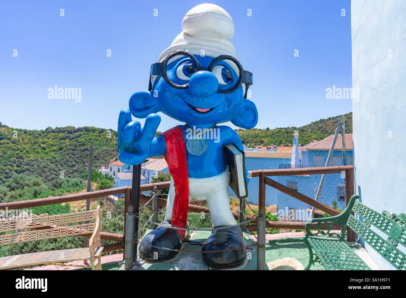 Blue mountain village juzcar hi-res stock photography and images - Alamy