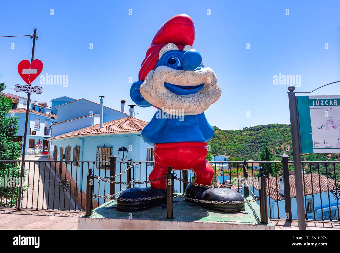 Blue village juzcar street hi-res stock photography and images - Alamy