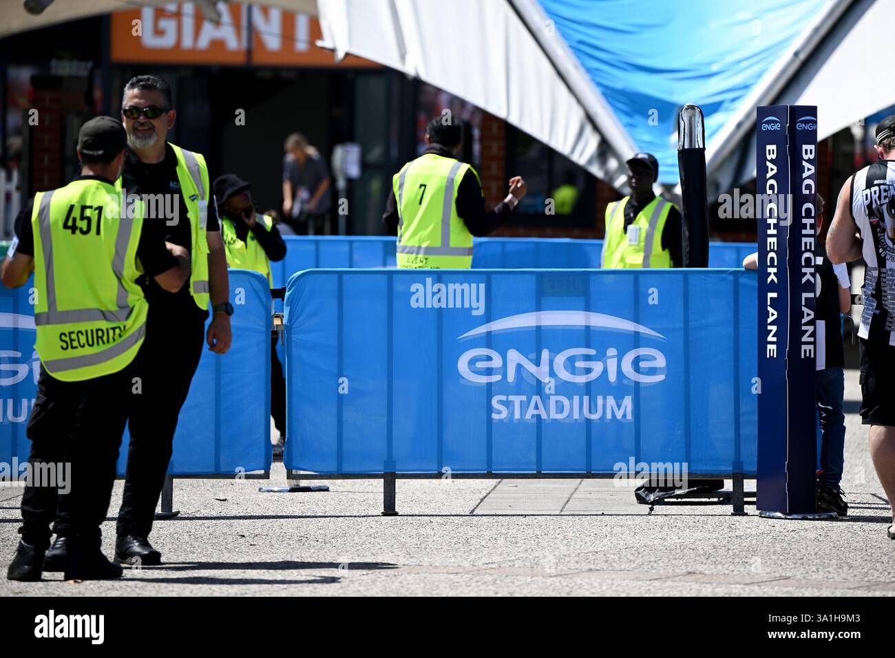 Sydney, Australia. 09th Mar, 2025. Signage is seen at Engie Stadium ...