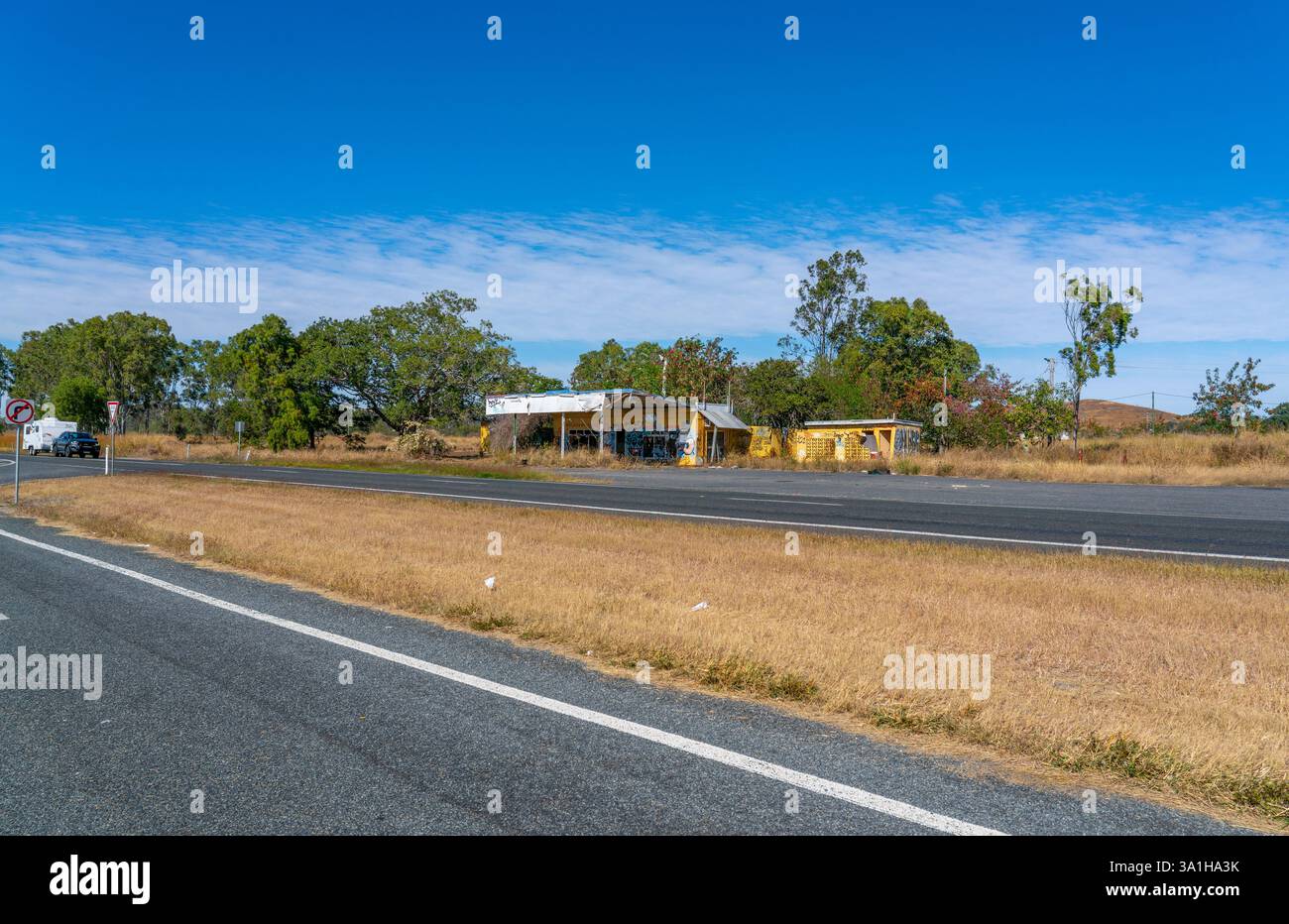derelict servo on the Bruce Highway between Rockhampton and Mackay at ...