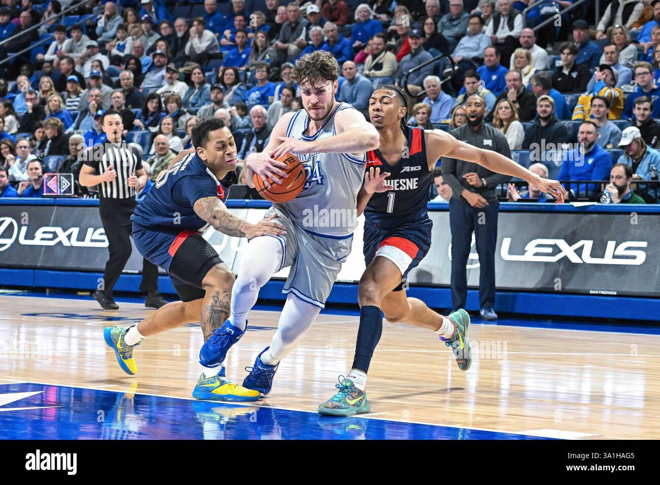 MARCH 08, 2025: Saint Louis Billikens guard Gibson Jimerson (24) gets ...