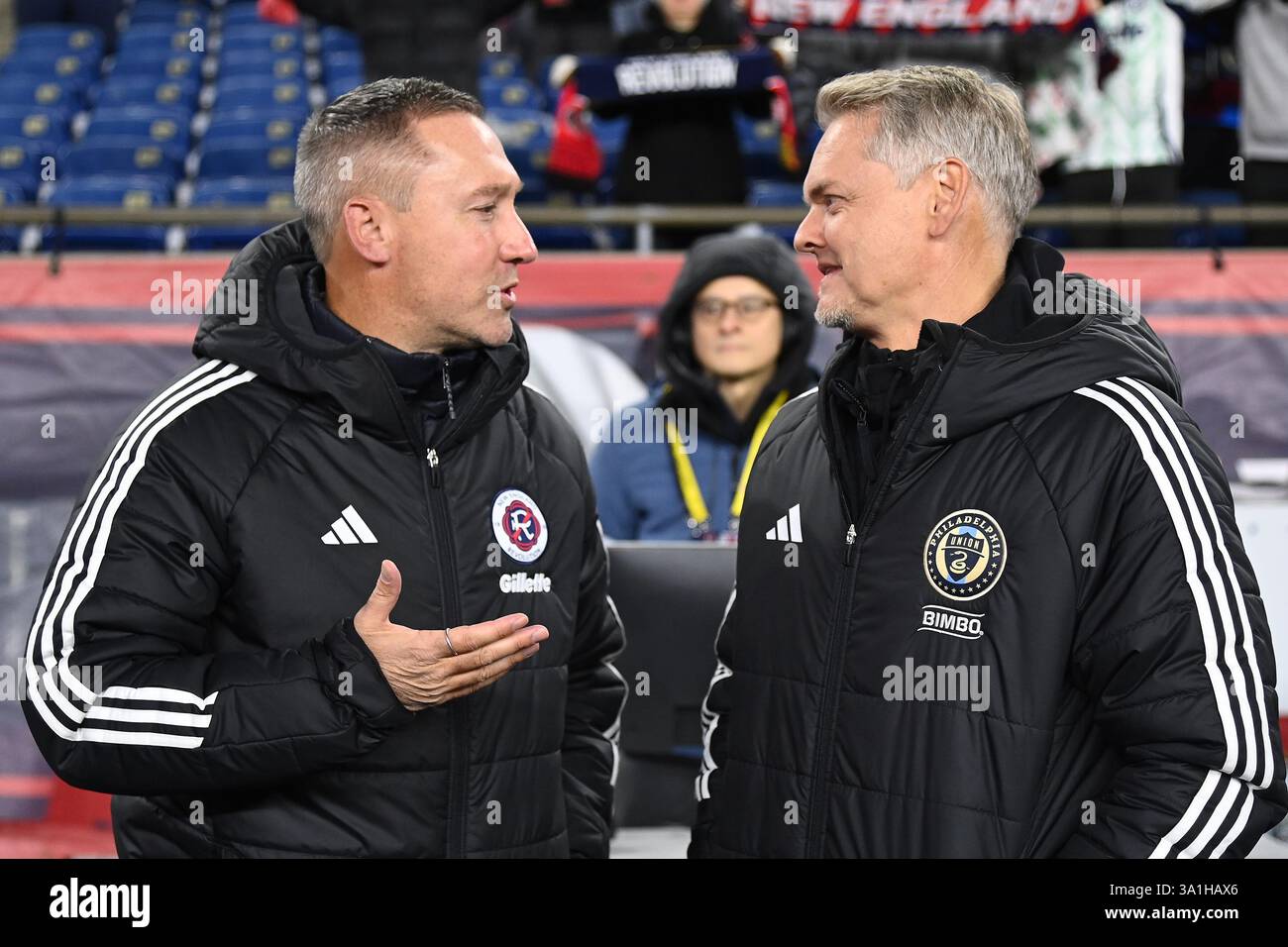 March 8, 2025: New England Revolution heac coach Caleb Porter speaks to ...
