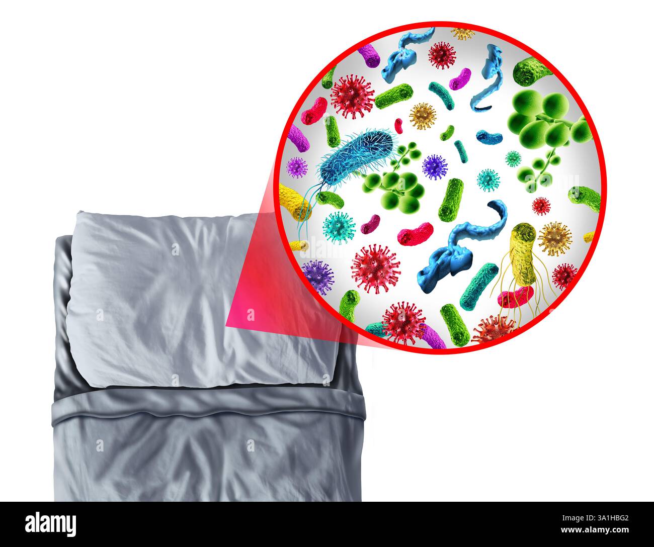 Germs On Pillows as a health risk with viruses fungi and bacteria ...