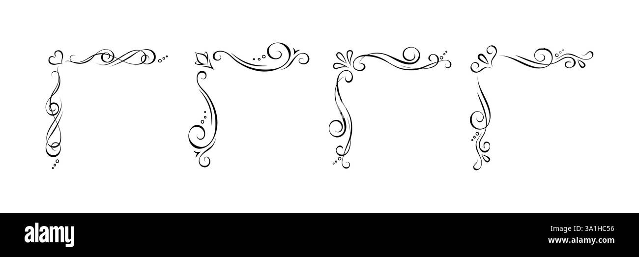 Fantasy ornate corner elements Stock Vector Image & Art - Alamy