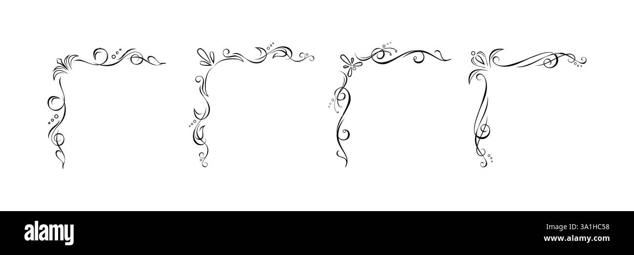 Fantasy ornate corner elements Stock Vector Image & Art - Alamy