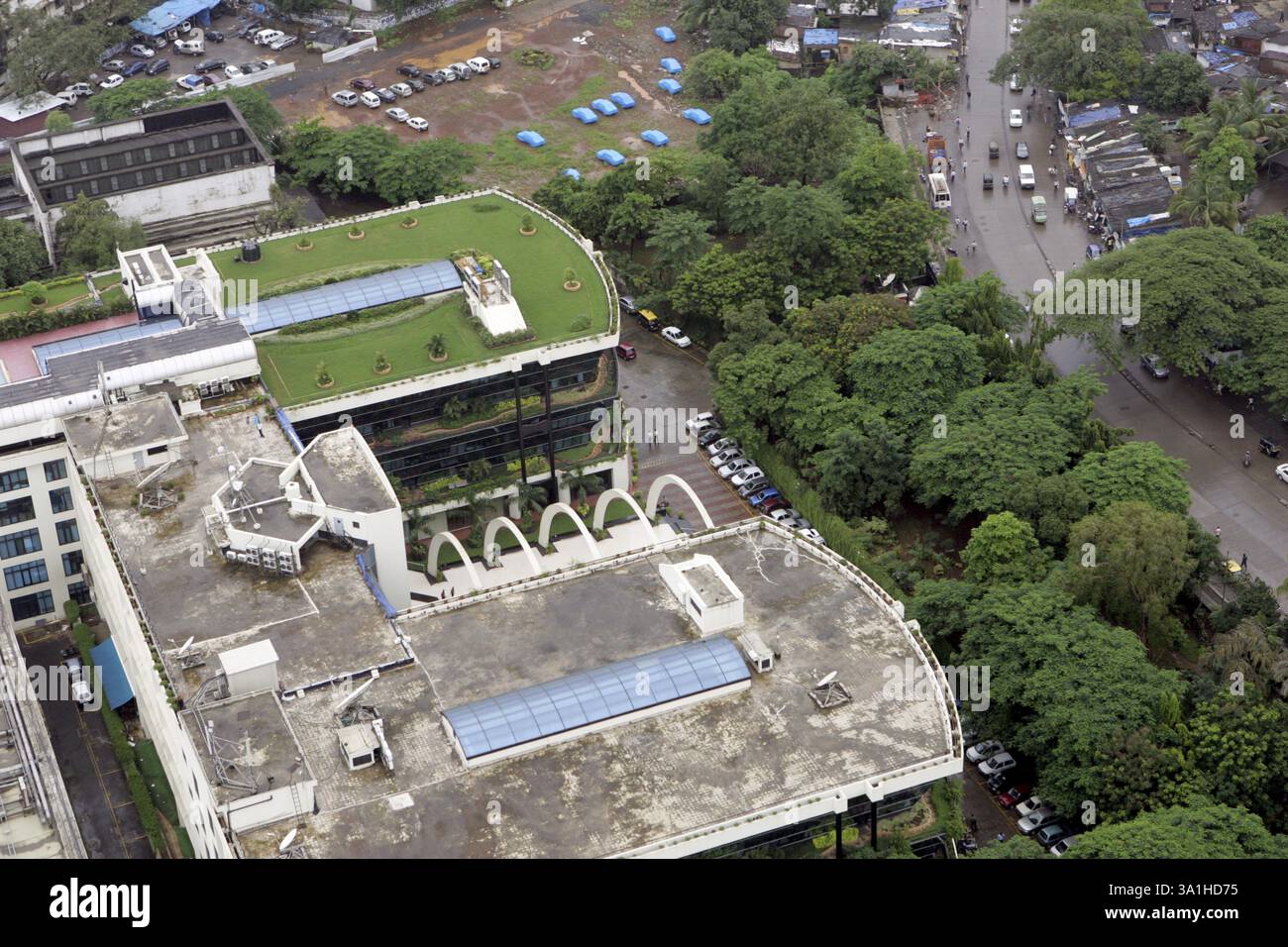 An aerial view of NABARD building at Andheri East in the western suburb ...