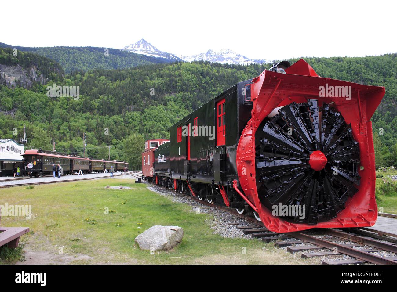 Railway engine, white pass and Yukon route narrow gauge railroad ...