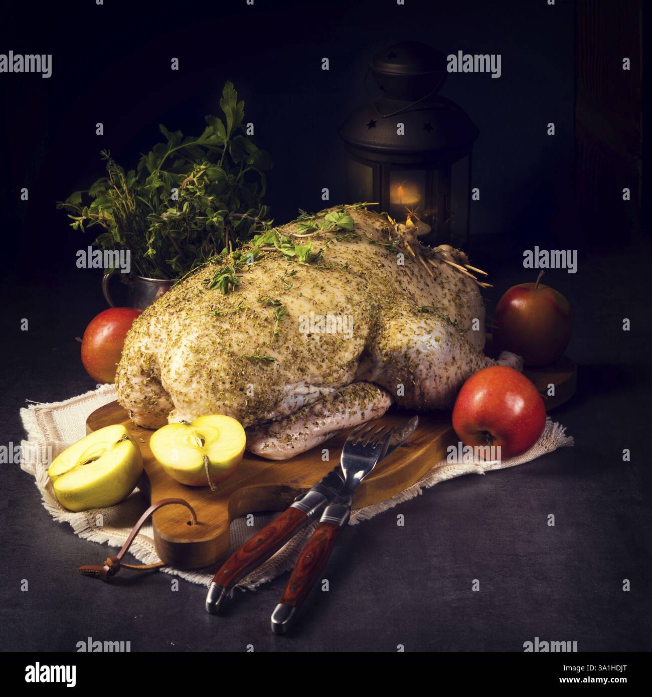Stuffed fresh duck Stock Photo - Alamy