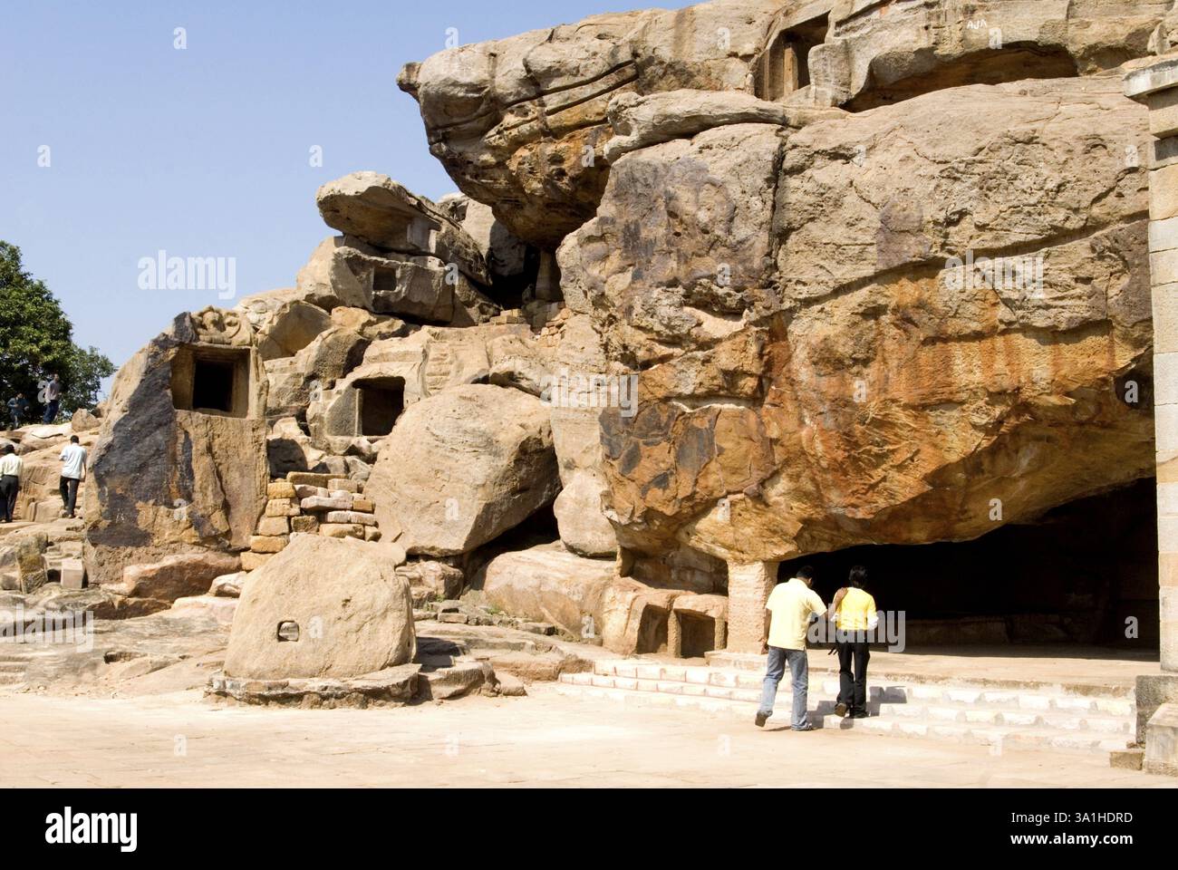 Cave complex of udayagiri with famous inscriptions of emperor Kharavela ...