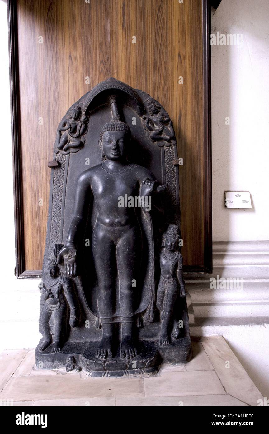 Statue of lord Buddha of 10Century at heritage Indian museum building ...
