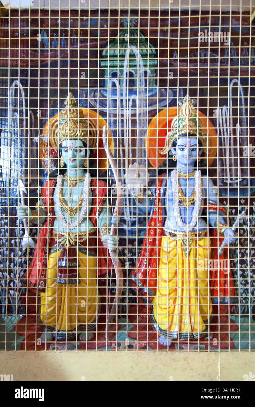 Statue of god Rama and Krishna in Sati anusaya temple, Chitrakoot ...