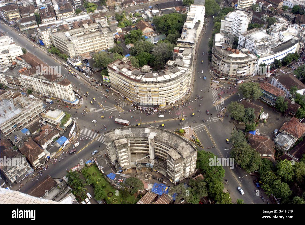 An aerial view of Nana Chowk in Grant road, Bombay Mumbai, Maharashtra ...