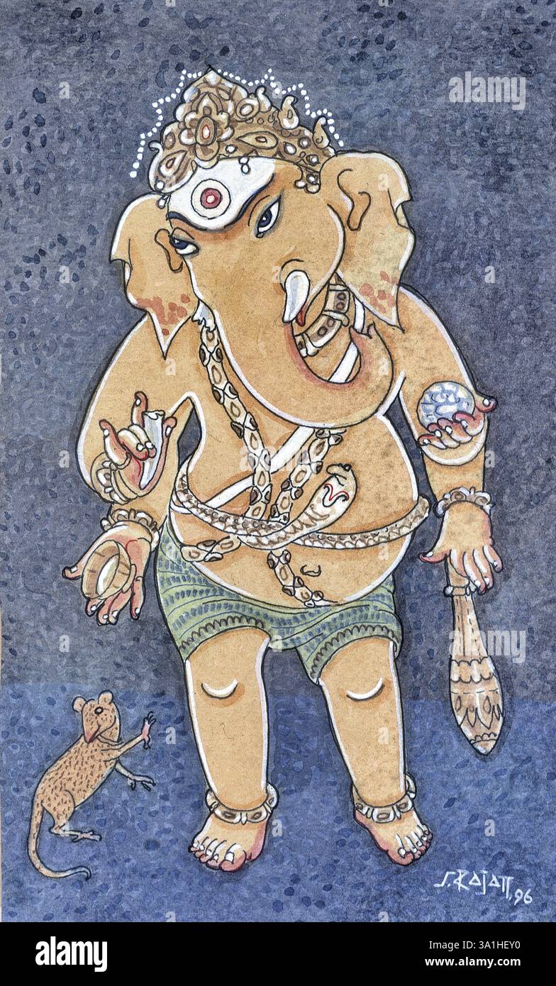 Ganesha, kroncha, mouse, tusk, sweet, mace, hindu belief, hindu ...