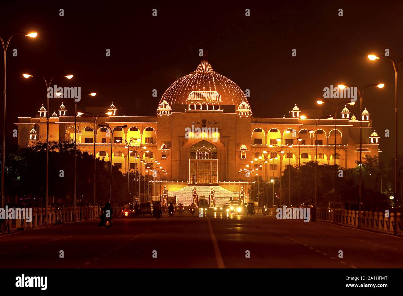 Illuminated Assembly hall Vidhan Sabha Legislative Assembly, Jaipur ...