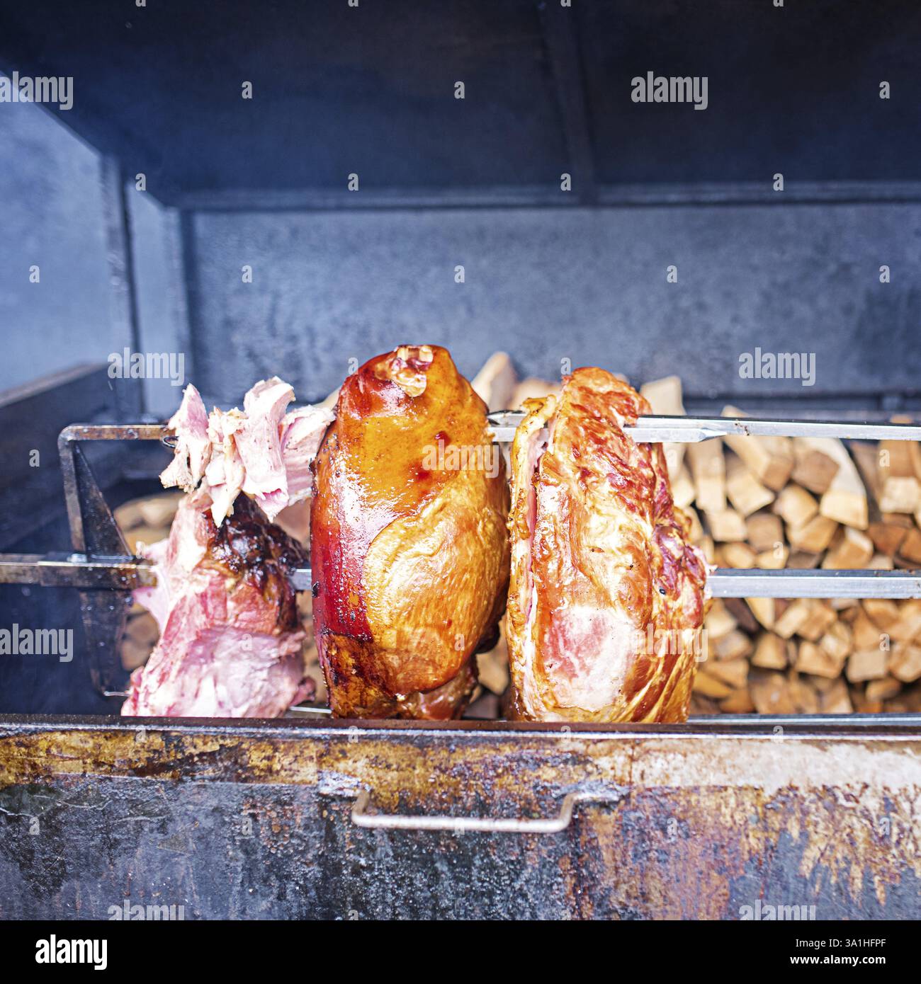 A fresh and tasty grilled pork knuckle Stock Photo - Alamy