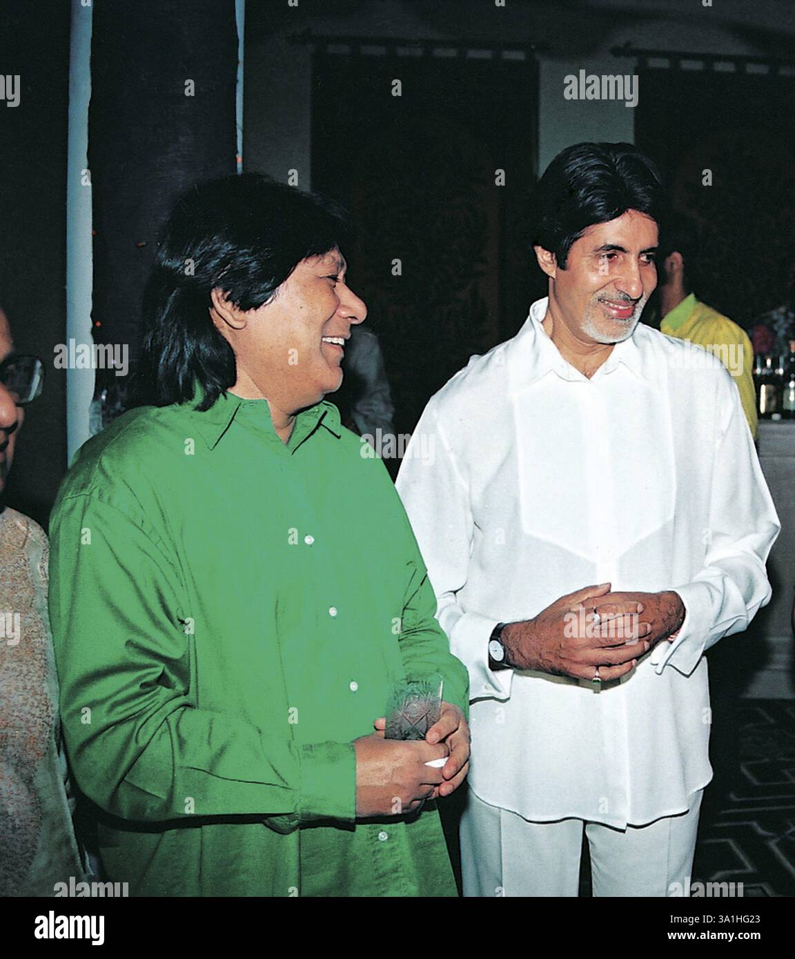South Asian Indian painter Laxman Shresta with Amitabh Bachchan at a ...
