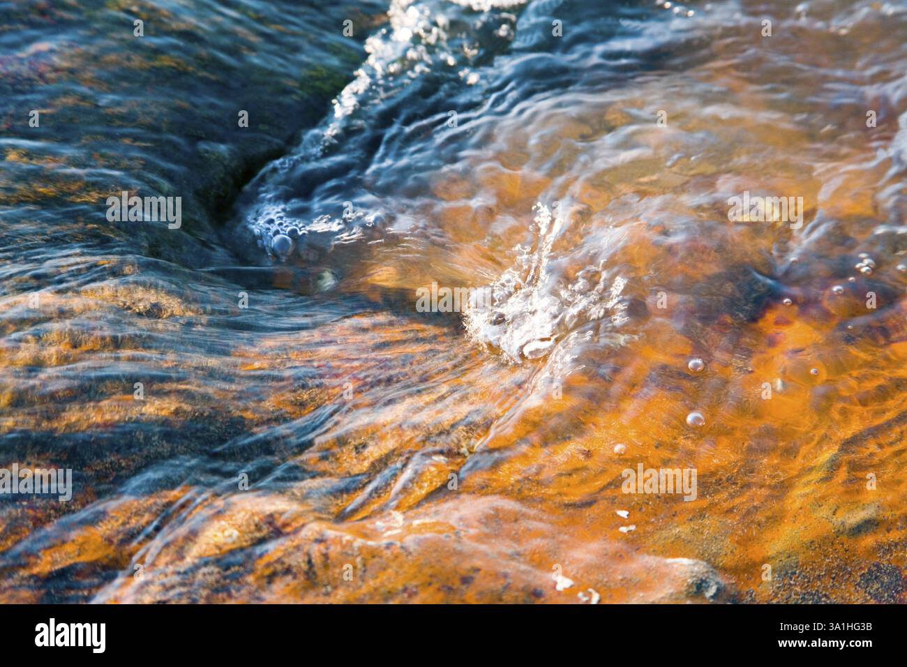 Sea and sand pattern stream water flowing, Aksa Beach, Malad, Bombay ...