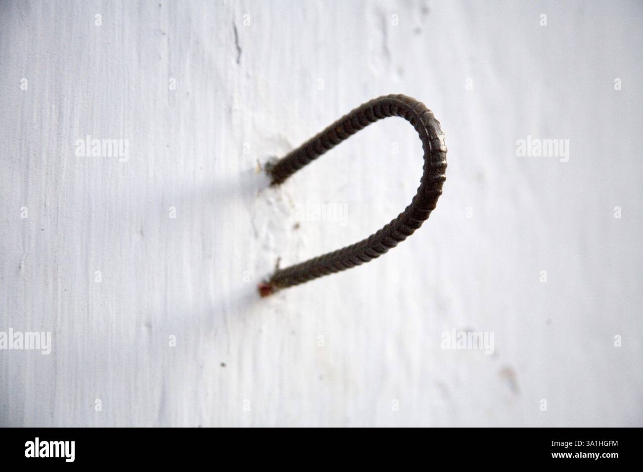 Black iron rod hook on wall, Cochin now Kochi, Kerala, India, Asia ...
