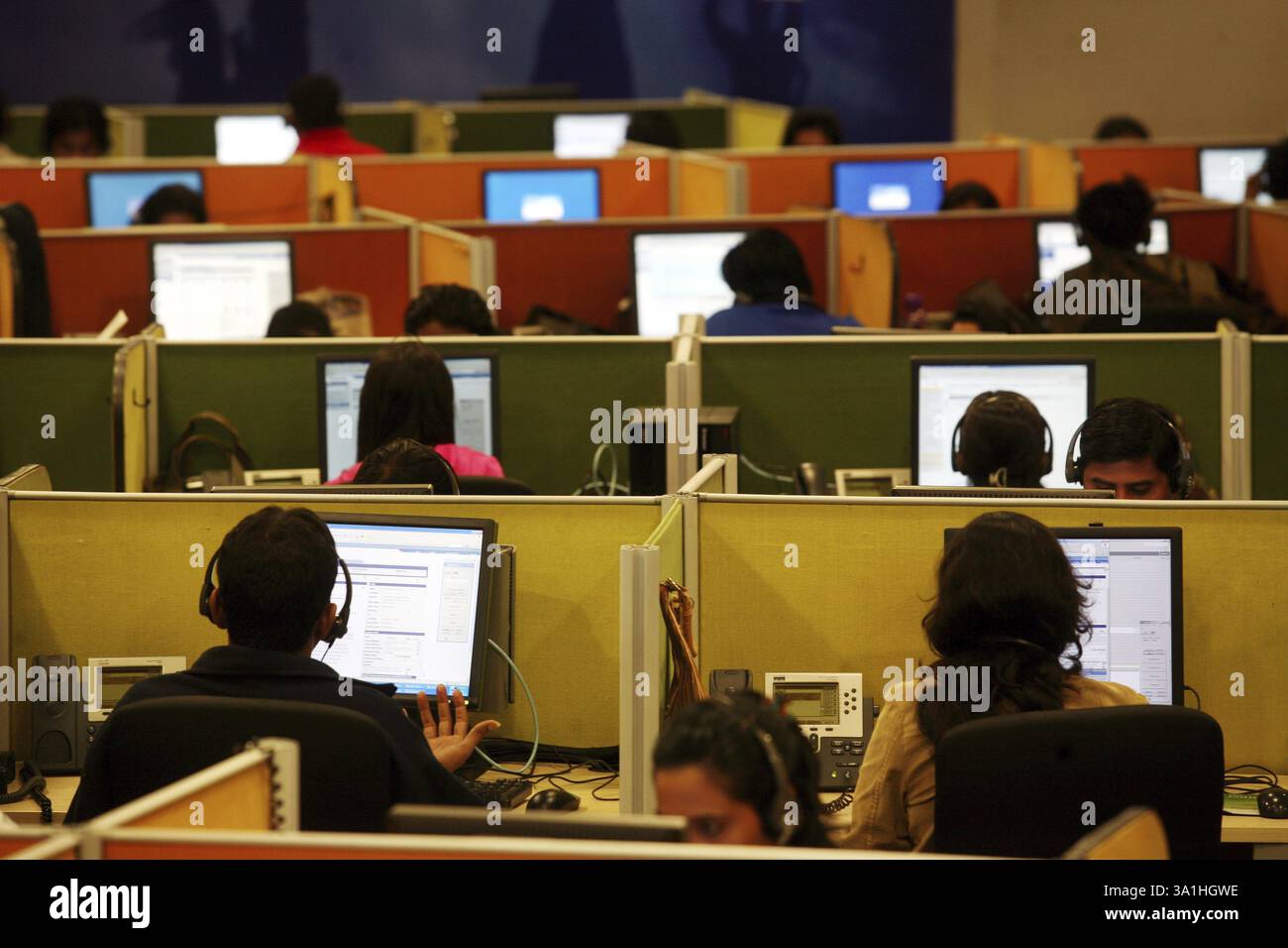 Call centre office, Bombay now Mumbai, Maharashtra, India, Asia Stock Photo - Alamy