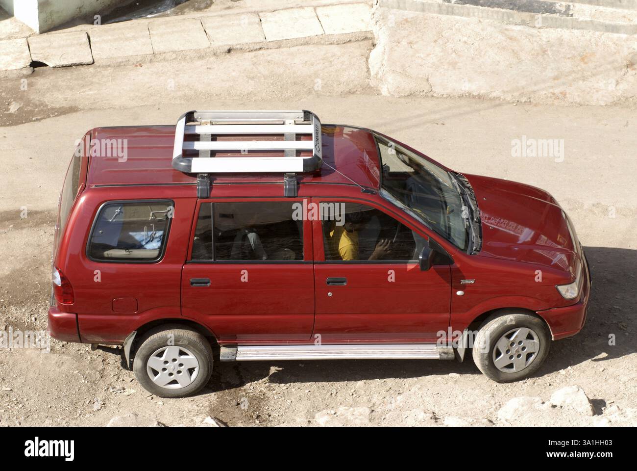 Aerial view of Tavera medium size luxury car of Chevrolet on water ...