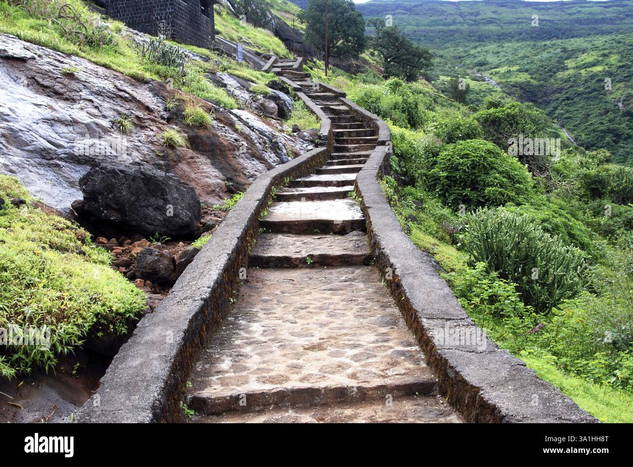 Bhaja caves steps, Bhaja Village, Lonavala, Maharashtra, India, Asia Stock Photo - Alamy