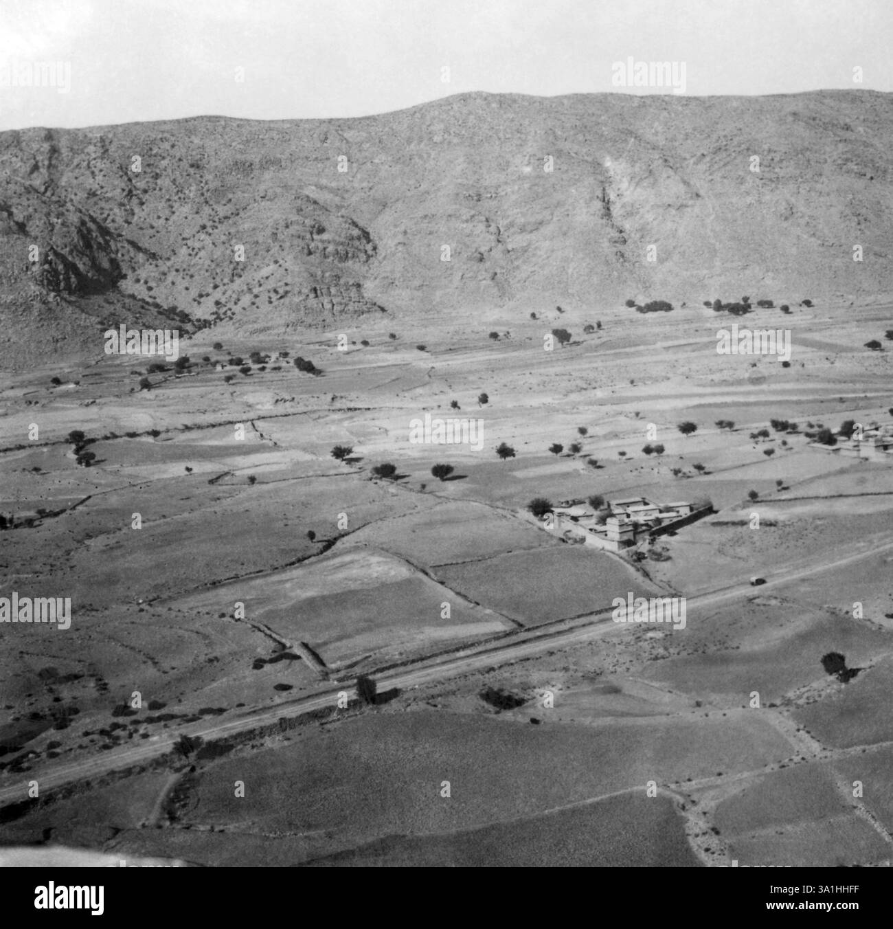 An aerial view of to the North West Frontier Provinces to Afghanistan ...