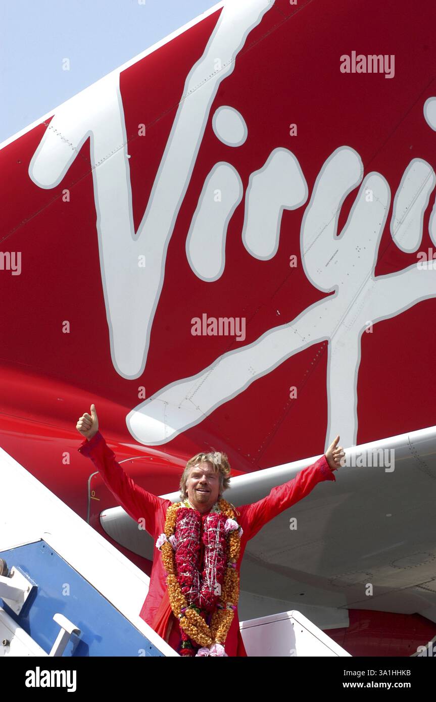 Owner of Virgin Atlantic Airways Richard Branson NO MR Stock Photo - Alamy