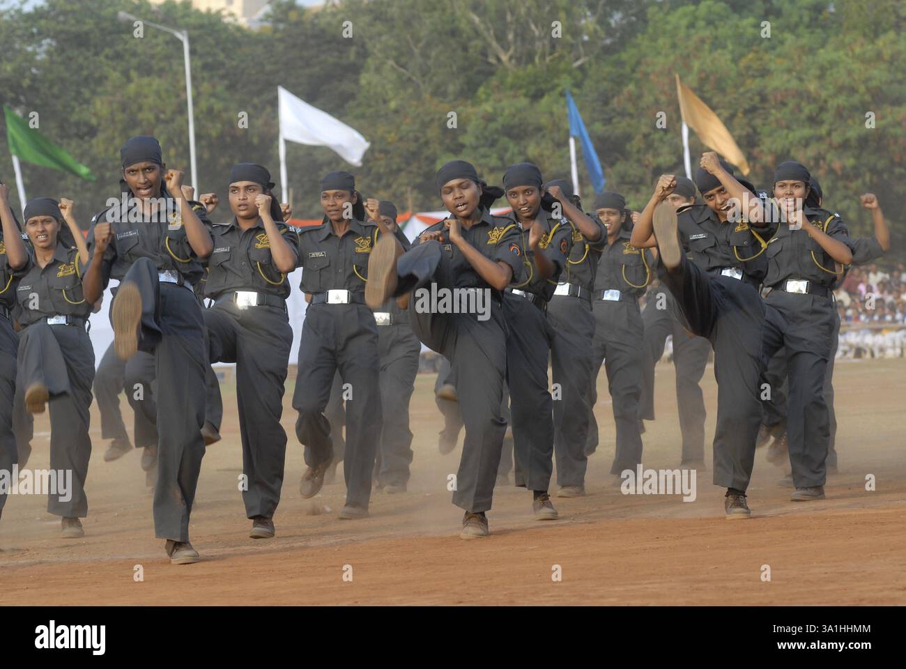 Women commandos demonstrate their Karate skills during the annual ...