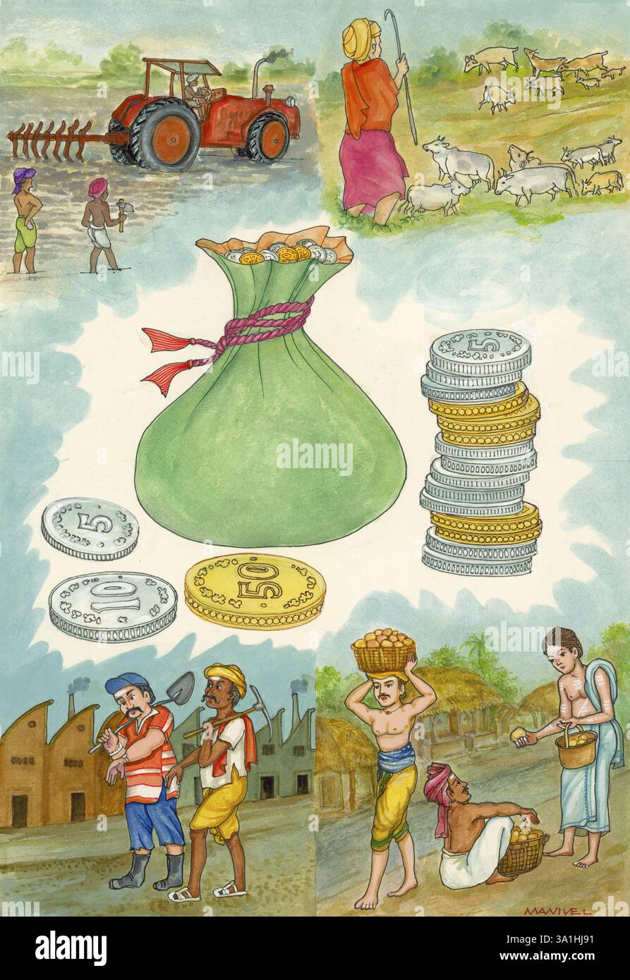 Artist Manivelu, artha, wealth, money, hindu belief, hindu, hinduism ...