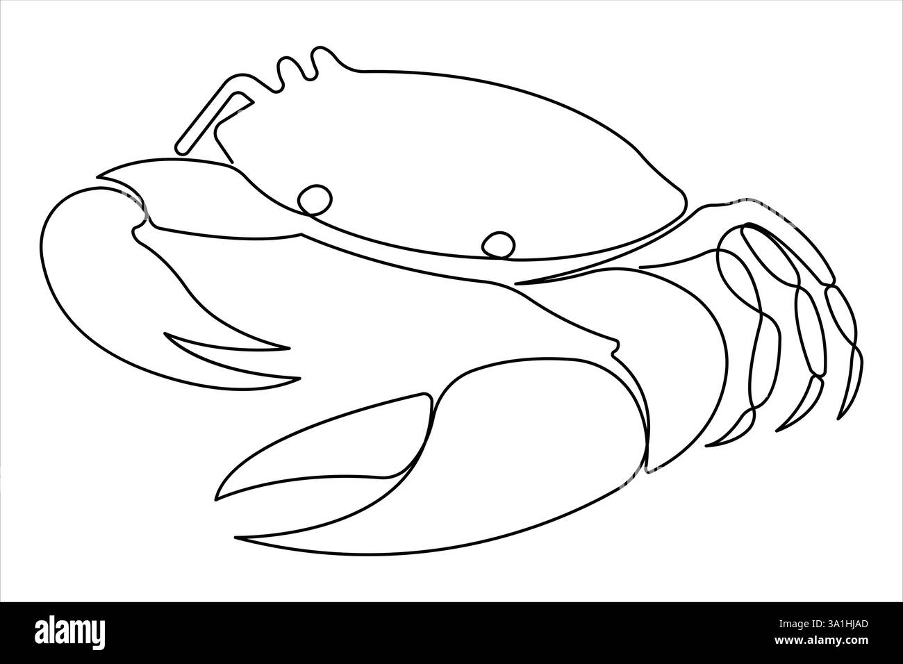 Crab continuous one single line art drawing of minimalism design ...