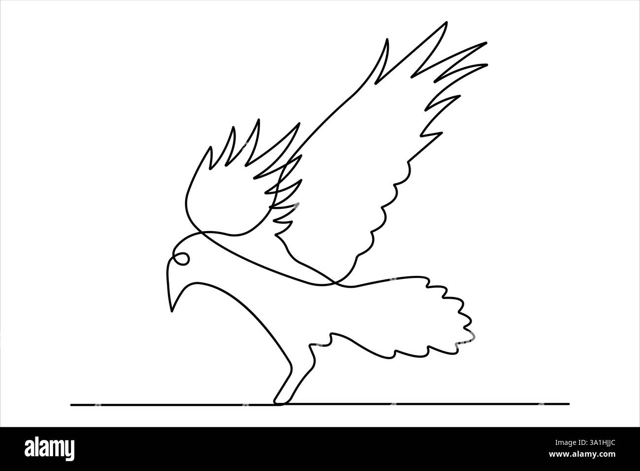 Crow design in one continuous line art drawing vector illustration ...
