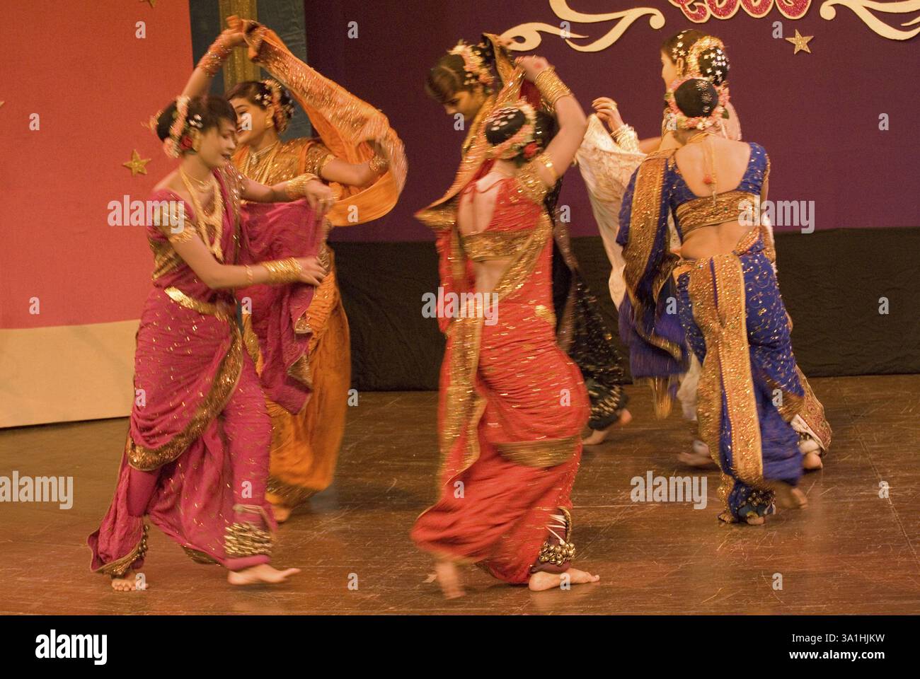 Women performing traditional folk dance Lavani, Maharashtra, India NO MR Stock Photo - Alamy