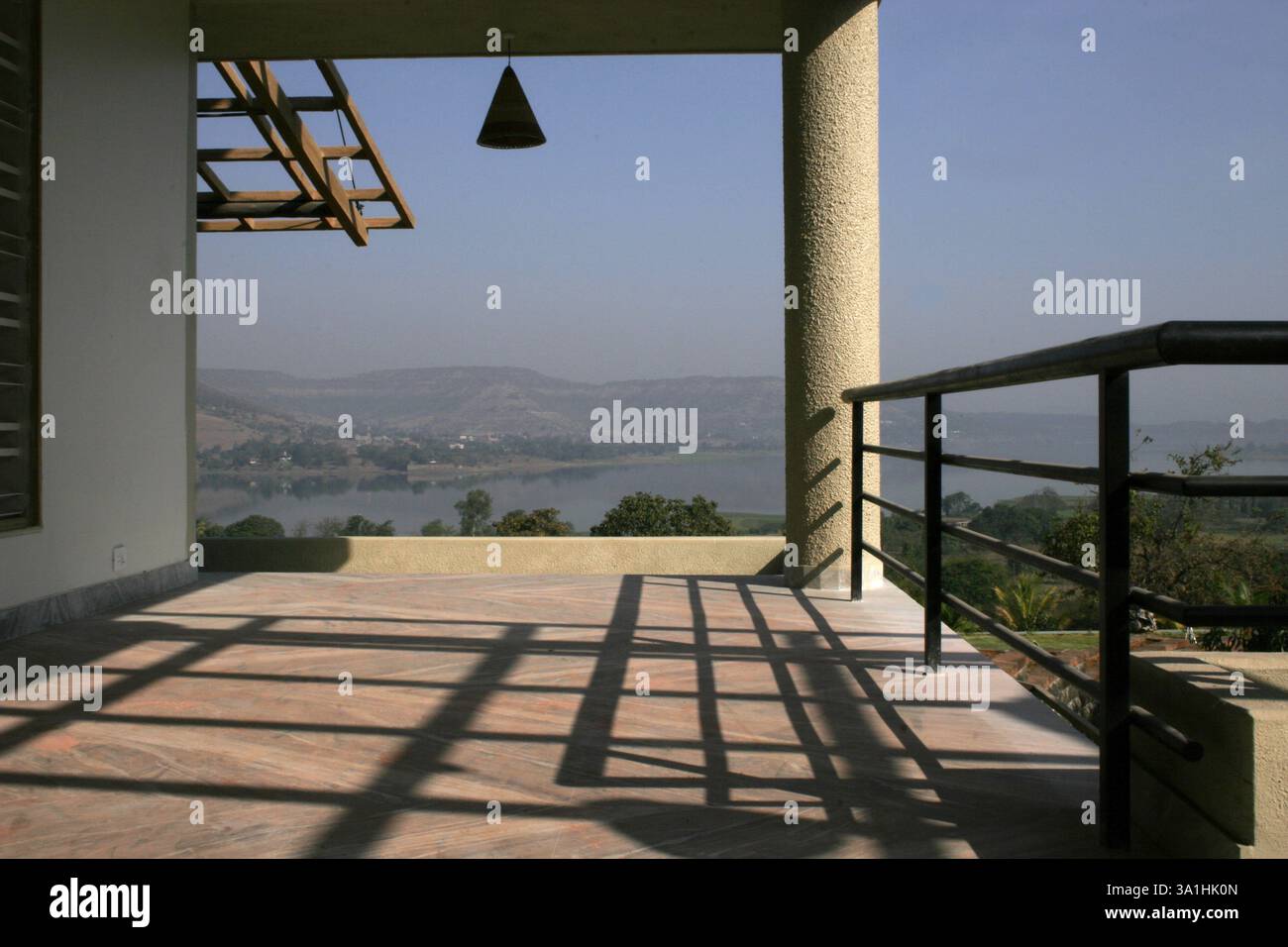 Architectural abstract of farm house facing beautiful scenery of ...