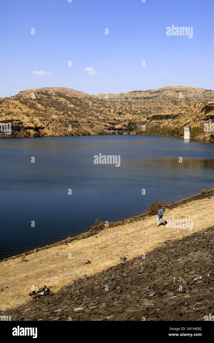 Earthen dam stone pitching constructed hi-res stock photography and ...