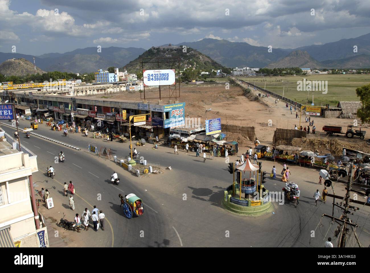 View showing on the Palani hill and Idumban hill from the centre of the ...