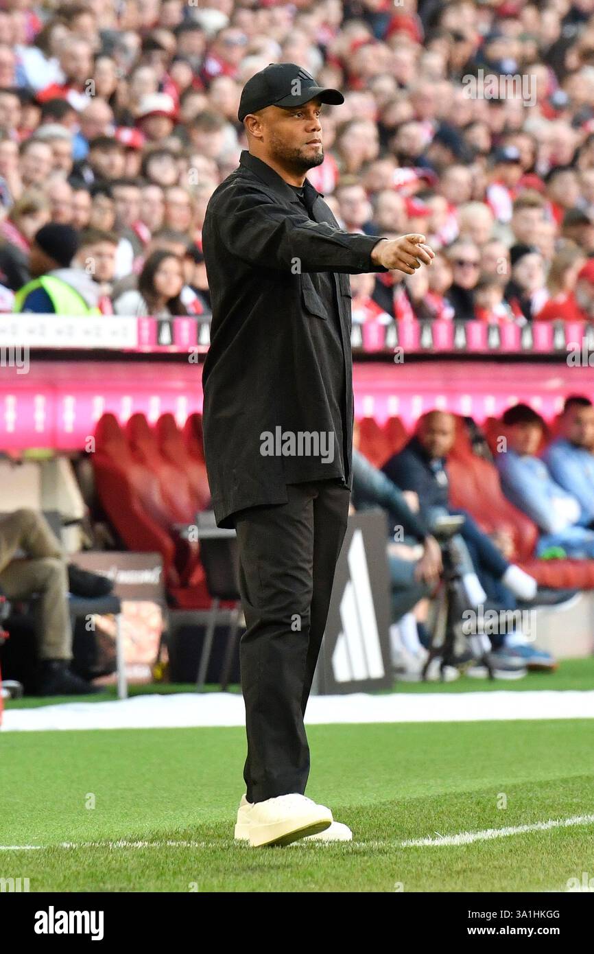 MUNICH, GERMANY - MARCH 8: Head coach Vincent Kompany of Bayern ...