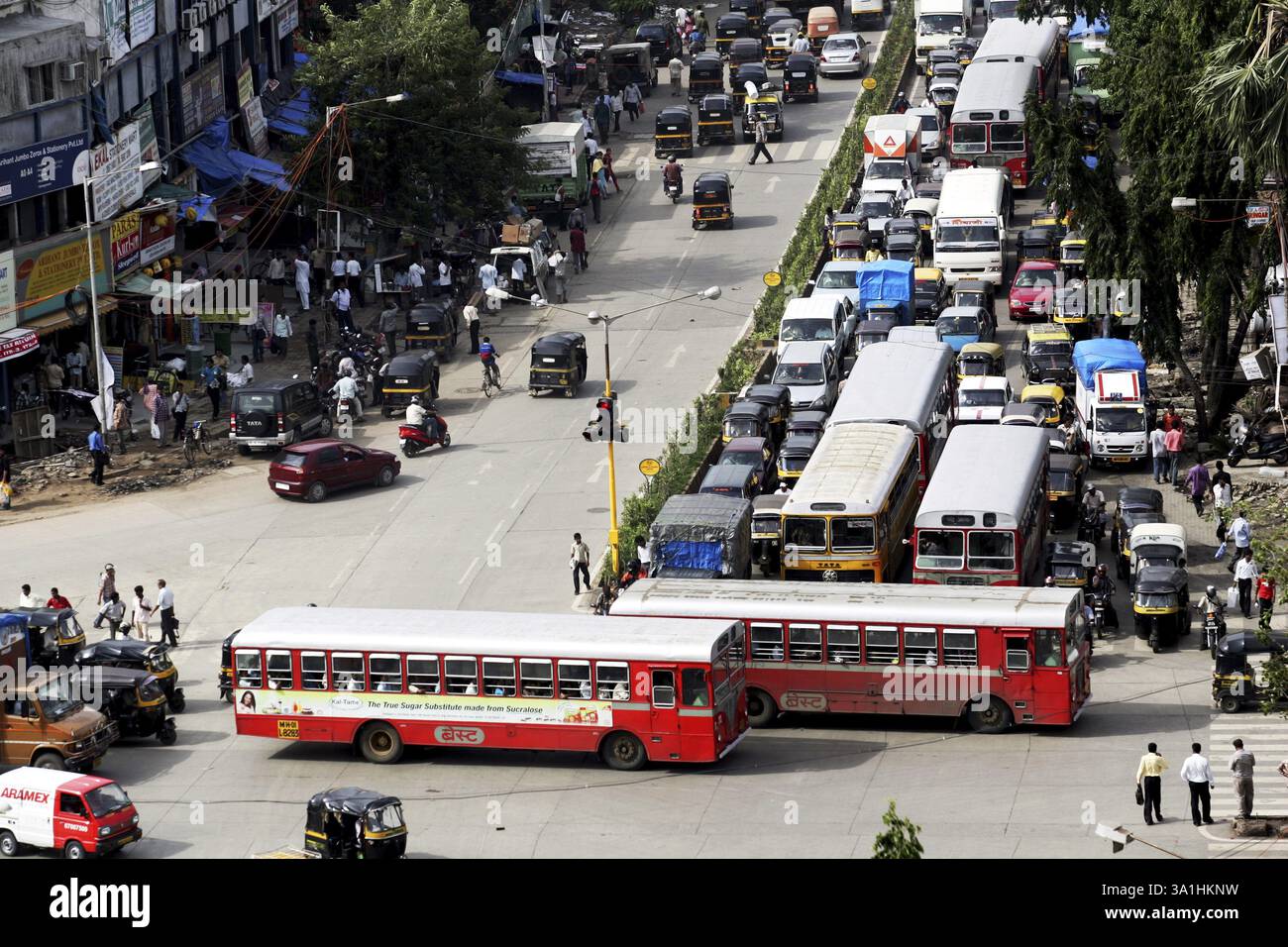 Traffic chaotic situations at junction of Saki naka, Bombay Mumbai ...