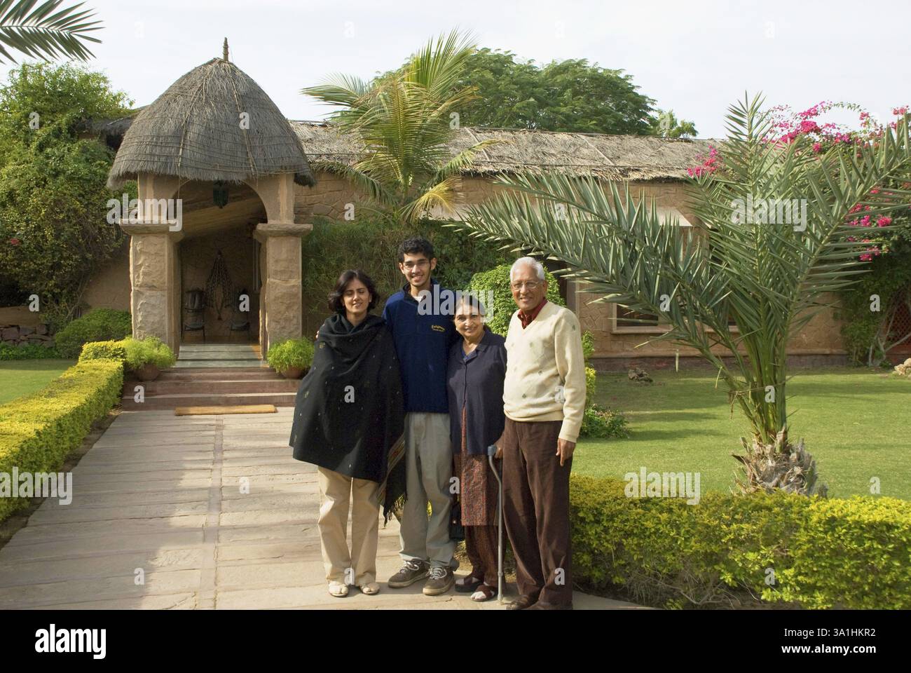 Family at Manvar resort, Jaisalmer, Rajasthan, India NO MR Stock Photo ...