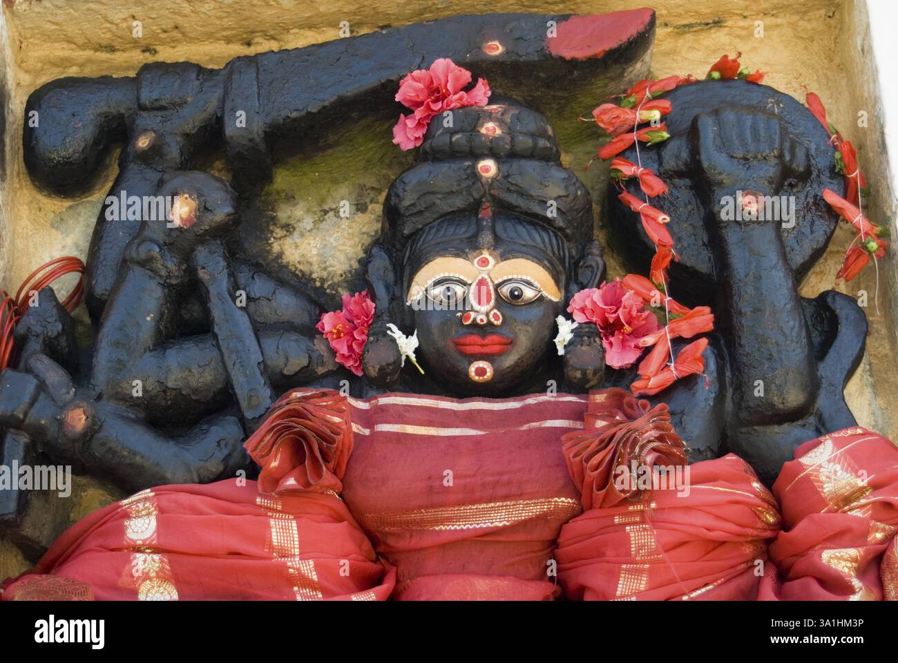 Sculpture of the goddess Kali in Dhauli, Orissa, India, Asia Stock ...