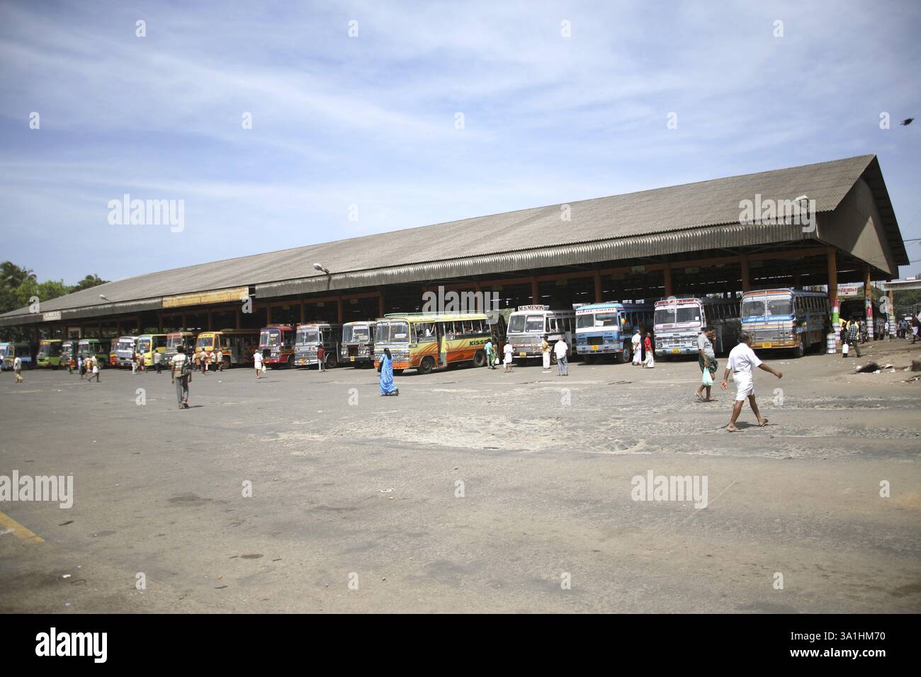 Private Bus operator's Bus station, Thrissur, Kerala, India, Asia Stock ...
