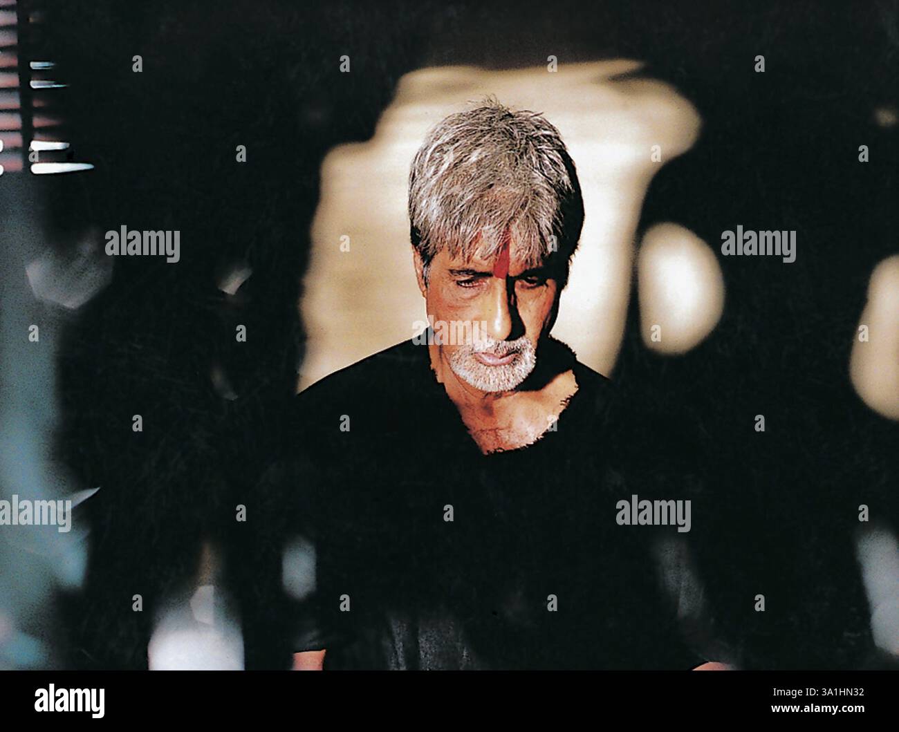 South Asian Indian Bollywood actor Amitabh Bachchan in a film still of ...