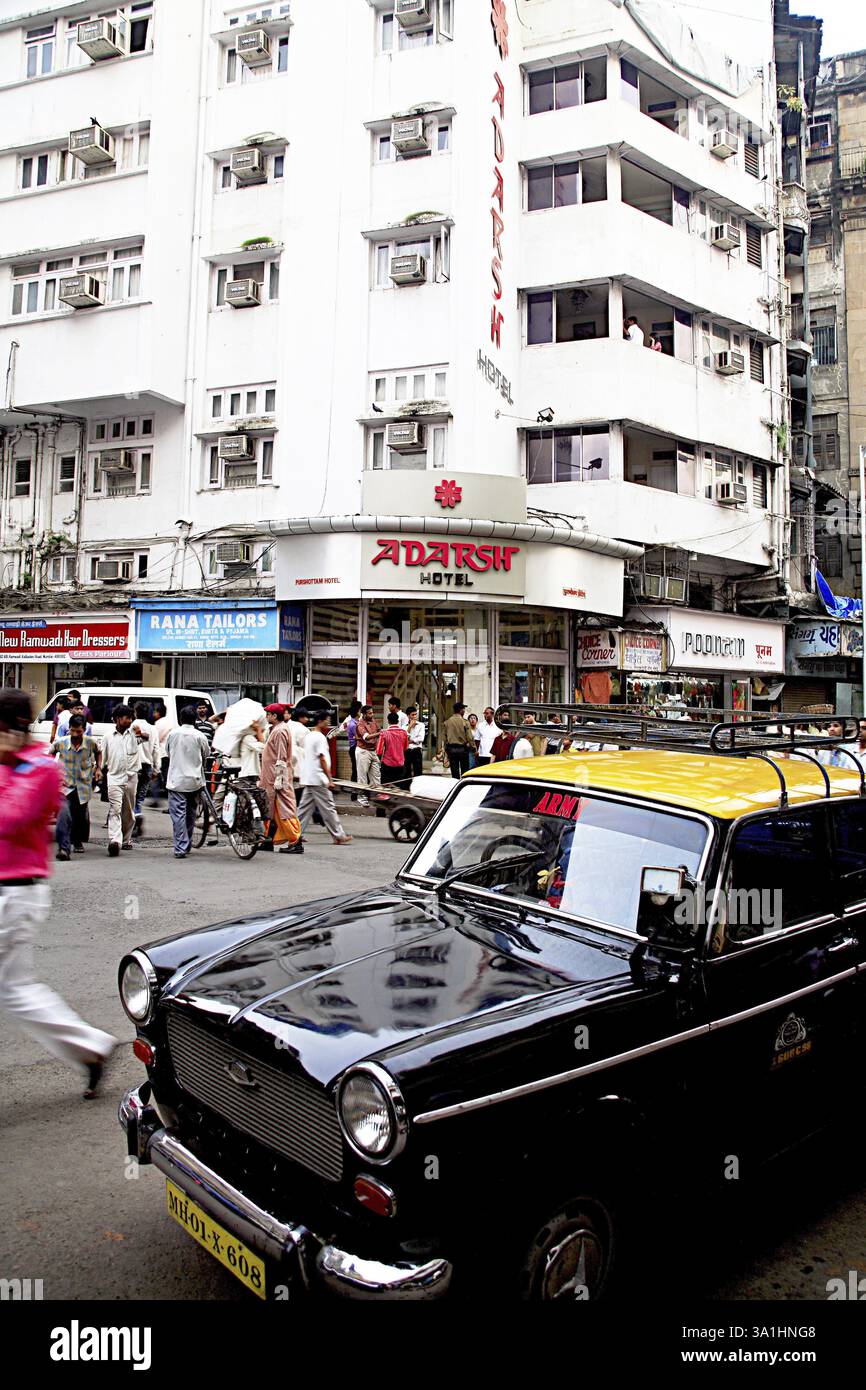 Old building Adarsh hotel on Kalbadevi road, Marine Lines, Bombay ...