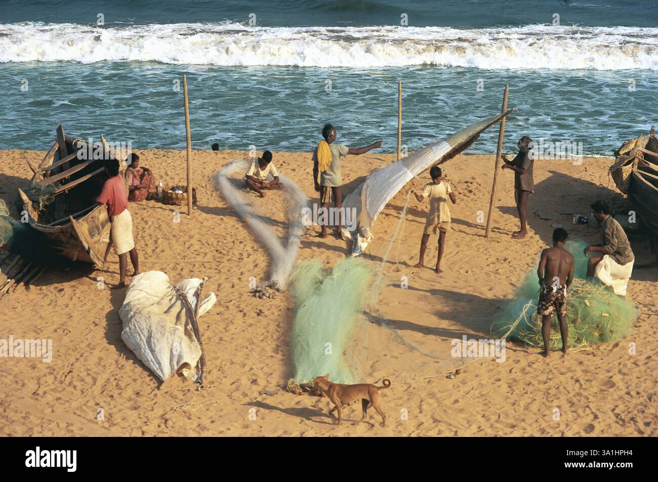 Remote fishing village Near Vishakhapatnam, Andhra Pradesh, India, Asia ...
